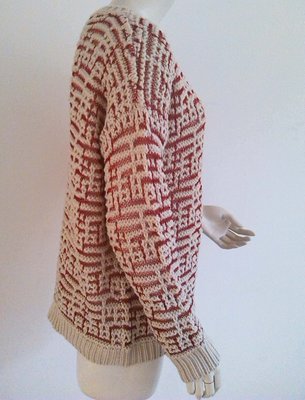 Suéteres redondos del jersey de las señoras de la rejilla del laberinto del cuello con la manga larga para el otoño, invierno