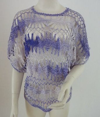 La ropa púrpura del ganchillo del ala del palo del color del ombre redondo del cuello para las mujeres hizo punto los suéteres
