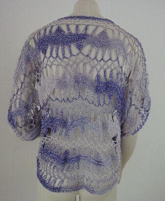 La ropa púrpura del ganchillo del ala del palo del color del ombre redondo del cuello para las mujeres hizo punto los suéteres