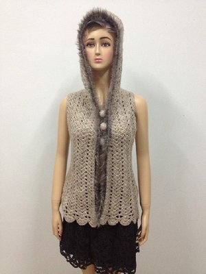 Chaquetas de punto hechas punto encapuchadas, rebecas del ganchillo de la mano para las señoras