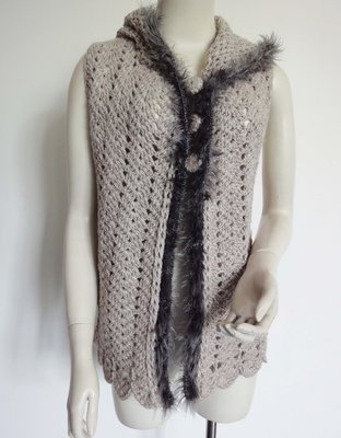 Chaquetas de punto hechas punto encapuchadas, rebecas del ganchillo de la mano para las señoras