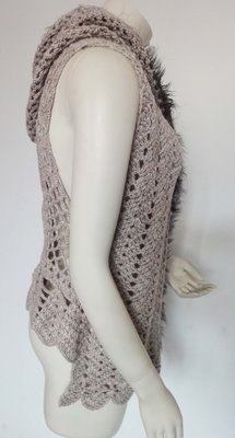 Chaquetas de punto hechas punto encapuchadas, rebecas del ganchillo de la mano para las señoras