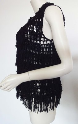 Chaleco sin mangas del ganchillo de la ropa del ganchillo del OEM/del ODM con las franjas largas