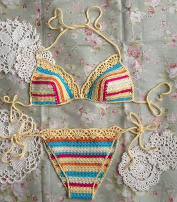 Ropa interior atractiva del ganchillo del desgaste de la playa del bikini del traje de baño de las mujeres del estilo del verano
