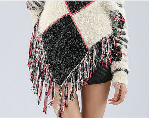 El suéter de las señoras Argyle jacquared al OEM del poncho de las lanas de los modelos que hacía punto