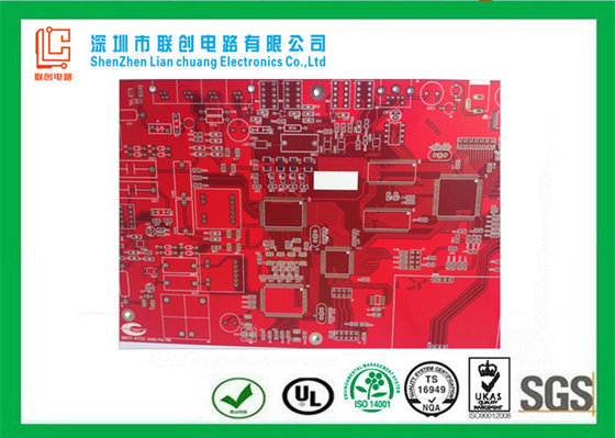 RED Solder Mask Double Sided Printed Circuit Boards White Lenged L F HASL