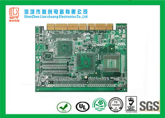 FR4 TG170 2.4mm は 16 多層 PCB L.F HASL/めっきの金指を層にします