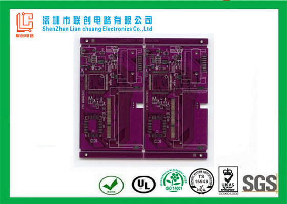 Customed purple soldermask 1.6mm FR-4  PCB / 1oz 2 layer pcb  LF HASL