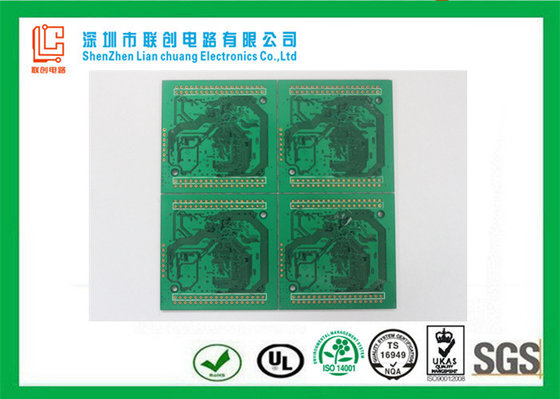 Rigid green solder mask  6 layer pcb  Immersion Gold 1oz UL / ROHS / ISO14001