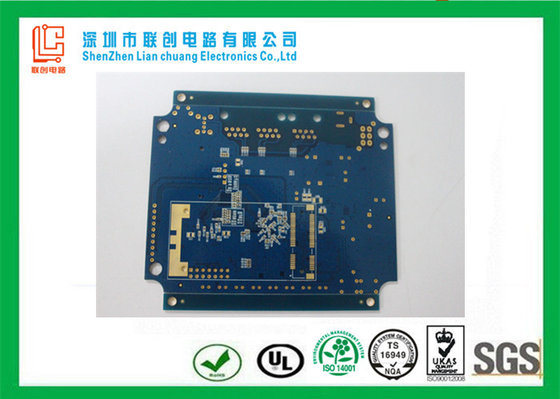 2.0 mm FR-4 PCB 1.5oz  8 layer Immersion Gold main board custom bule soldermask