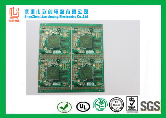 2.4mm FR-4  PCB 10 layer Immersion Gold BGA main board ISO14001