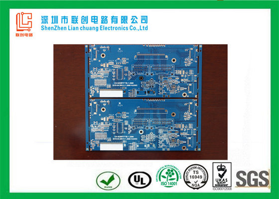 FR4 1.6mm 2 oz  fast pcb manufacturer blue soldermask TS16949 / SGS