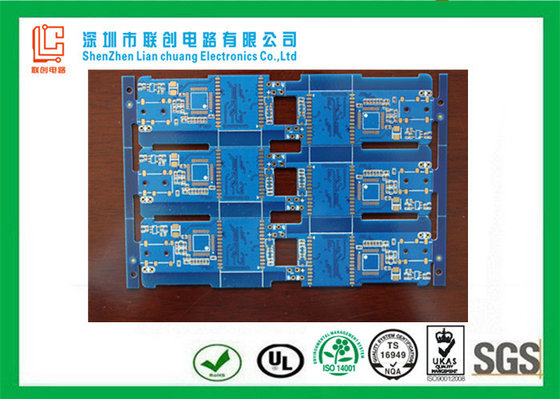 FR4 PWB-Prototyp blaues soldermask weißes Legende Immersions-Gold PWBs mit 4 Schichten schnelles