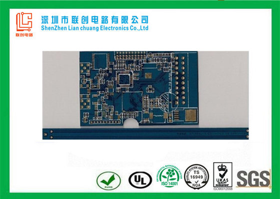 FR4 1.6mm Impedance control PCB Immersion Gold blue solder mask white legend