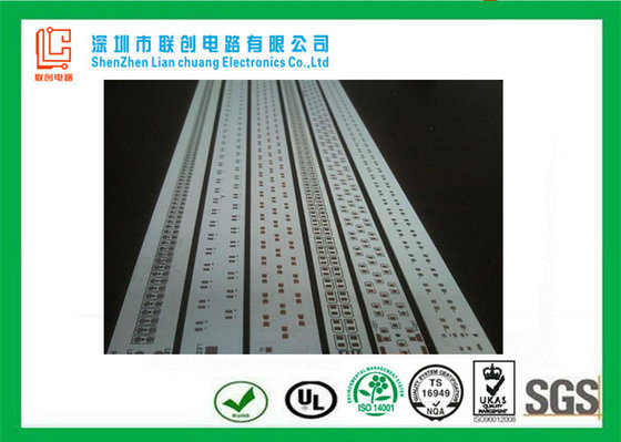 Striplight 1.0mm  Aluminum PCB OSP white  solder mask black legend