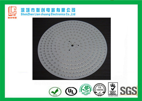 LED light board 1.0mm  Aluminium Round pcb board TS16949 / SGS