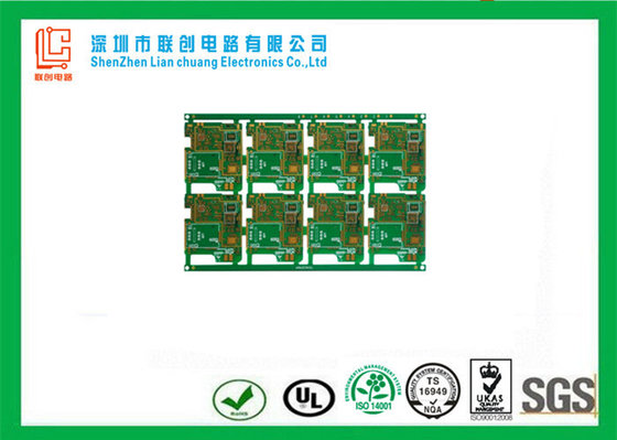 Πράσινο PCB 8 HDI ψηφιακό DV SGS πλάτους διεξαγωγής πινάκων στρώματος FR4 1.0mm 4mil