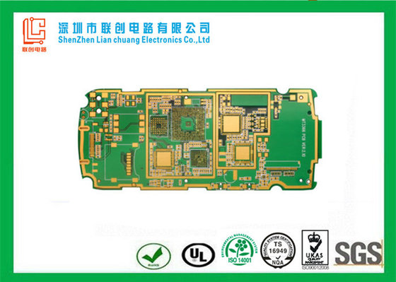 PDA handheld device 1.2mm 8 layer HDI pcb white silkscreen Immersion gold