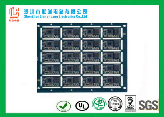 Bluetooth high density interconnect pcb with plating gold blue soldermask