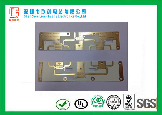 Immersion Gold PCB Two layer Rogers4350 White soldermask , high speed pcb layout