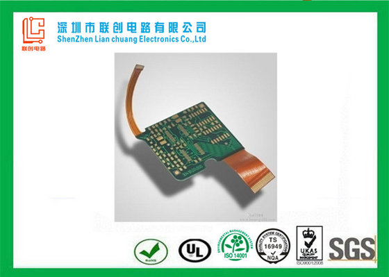 Teflon Rigid / Flexible PCB 4 layer Green solder mask TS16949 / SGS