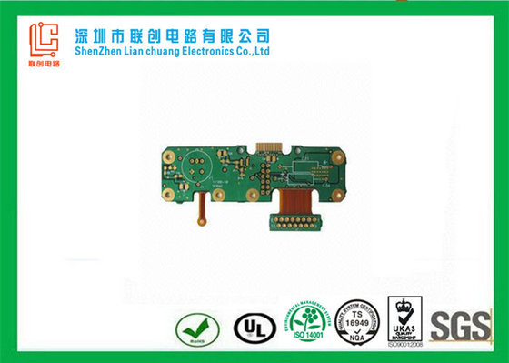 4 layer rigid-flex pcb  for electronic Immersion Gold , rigid flexible pcb