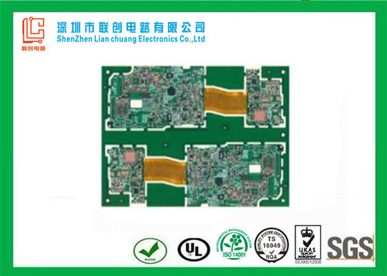 4 layer / 2layer Rigid-flex PCB green soldermask white silkscreen L F HASL