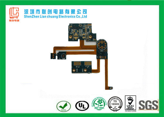 wit van 4 laag silkscreen het stijf-Flex PCB bule soldermask onderdompelingsgoud