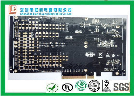 ENIG Gold fingers rigid print circuits PCB black BGA wire board