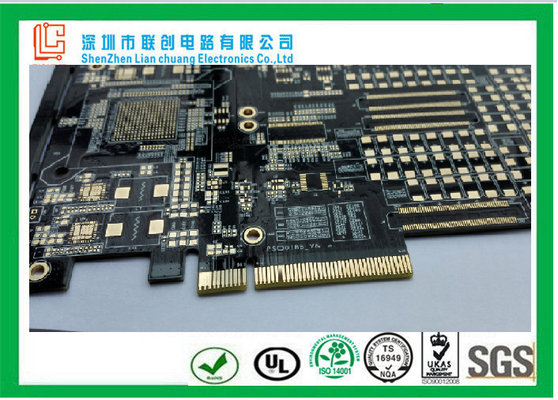 ENIG Gold fingers rigid print circuits PCB black BGA wire board