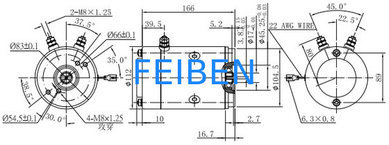 Dc Motor ZD025-DWT4-XX 24V 2500W 165A 1T CW