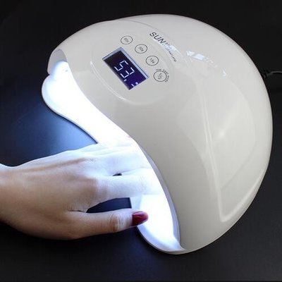 two hand 48W Dual UV LED Nail Lamp Nail Dryer Gel Polish Curing Light with Bottom 30s/60s/99s Timer LCD display