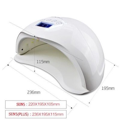 two hand 48W Dual UV LED Nail Lamp Nail Dryer Gel Polish Curing Light with Bottom 30s/60s/99s Timer LCD display