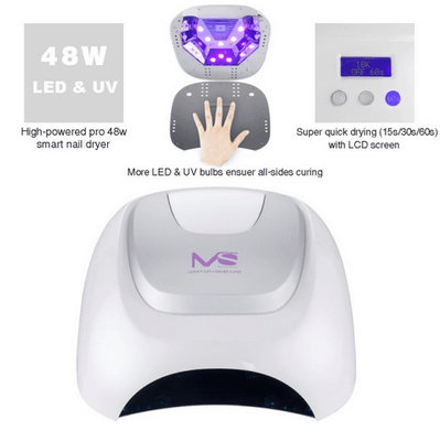 Melodysusie nuevo diseño de uñas UV Lampara secador 48W LED lampara lampara de curado de uñas de Gel Polish uñas Nail Ar