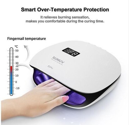 Nail Art Dryer 48W UV LED Lamp Nail Light Professional Smart Phototherapy for Curing Finger Toe Nail Gel Nail Drying Mac