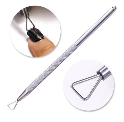 1 Pc Silver Rose Gold Stainless Steel Triangle Stick Rod UV Gel Remover Nail Cuticle Pusher Manicure Nail Art Tool Acces