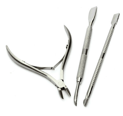 3pcs/Set Cuticle Pusher Nipper Remover Clipper Nail Scissor Tools Set Stainless Steel Dead Skin Manicure Tool Nail Art S