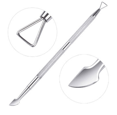 Triangle Stick Rod UV Gel Polish Remover Culticle Pusher Stainless Steel Manicure Nail Art Tool for Removing Gel Varnish