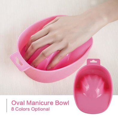 BlinkingNails Oval Shape Manicure Bowls Plastic Nail Tools Professional for Dead Remover Portable Hand Tools 8 Colors Op