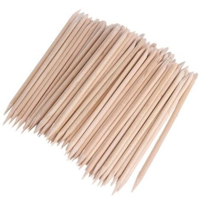 80-100pcs Nail Art Cuticle Pusher Orange Wood Stick Cuticle Pusher Remover Manicure Pedicure Care Pusher Beauty Nails To
