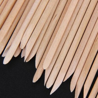 80-100pcs Nail Art Cuticle Pusher Orange Wood Stick Cuticle Pusher Remover Manicure Pedicure Care Pusher Beauty Nails To