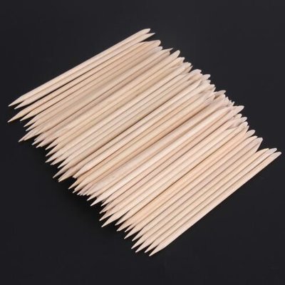 80-100pcs Nail Art Cuticle Pusher Orange Wood Stick Cuticle Pusher Remover Manicure Pedicure Care Pusher Beauty Nails To