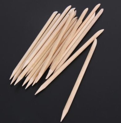 80-100pcs Nail Art Cuticle Pusher Orange Wood Stick Cuticle Pusher Remover Manicure Pedicure Care Pusher Beauty Nails To