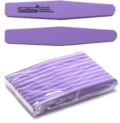 10 Pcs Hot Sell Sunshine Fancy Nail File 100/180 Buffer Sponge Manicure Tool Designs Tofu Article Polishing Sand Files