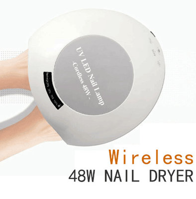 48W Rechargeable Nail Gel Wireless Rechargeable LED UV Nail Dryer Manicure Curing Lamp with Automatic Sensor