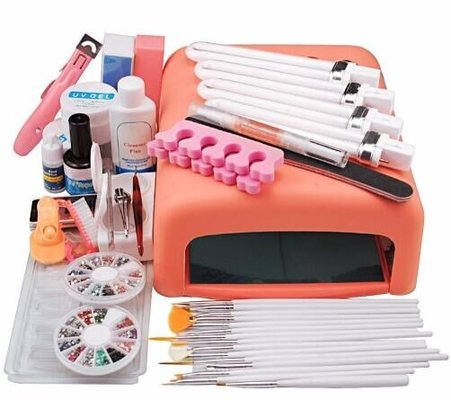 36W UV Gel Nail lamp for Nail Dryer Gel Nail Polishes Kit Manicure Extension Set False French Tips Sanding Files Manicur