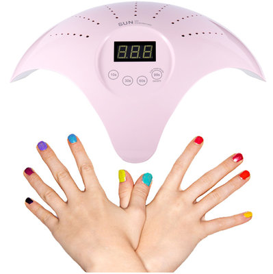 Nail lámpara secadora 48 W doble UV LED 24 piezas luces Sensor inteligente para Gel de uñas polaco curado uña curado máq