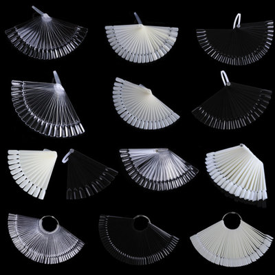 1 Unidades Tips Nail Art Display práctica Fan Nail Color Nail Polish Color muestra Nail Art manicura Material maquillaje