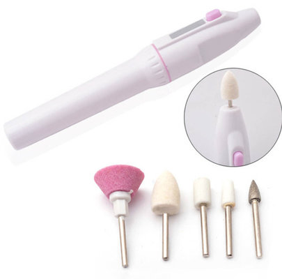 Eléctrica uñas taladro manicura pedicura taladros rectificadora herramientas del clavo pulido Sanding Bits Toe archivos