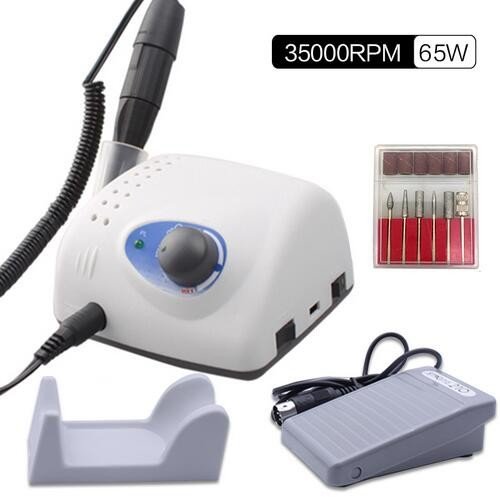 Domley 65W 35000RPM Electric Nail Drill Machine 110v/220v Strong 210 Model Manicure Pedicure Nail File Bit Nail Art Equi